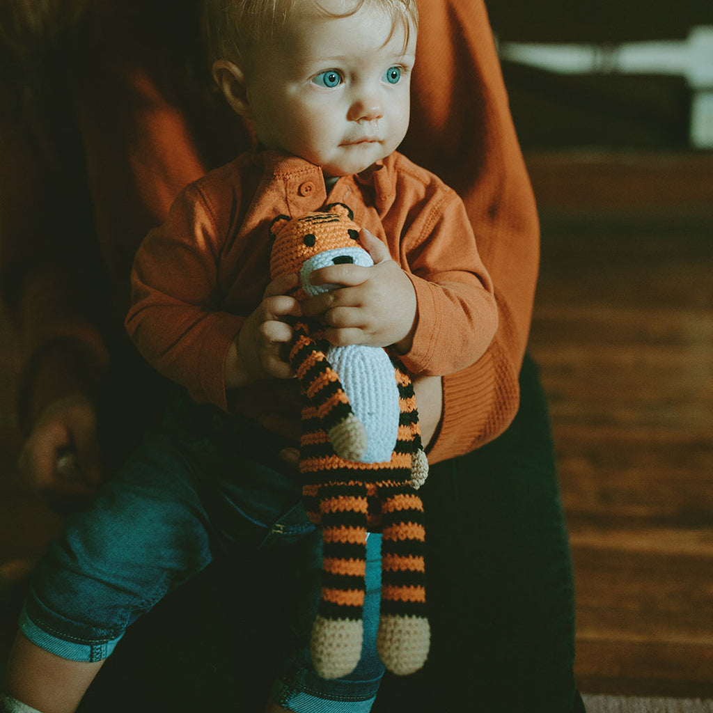 Pebble Baby Tiger Soft Toy| Orange Tiger Toy | Kahiniwalla ...